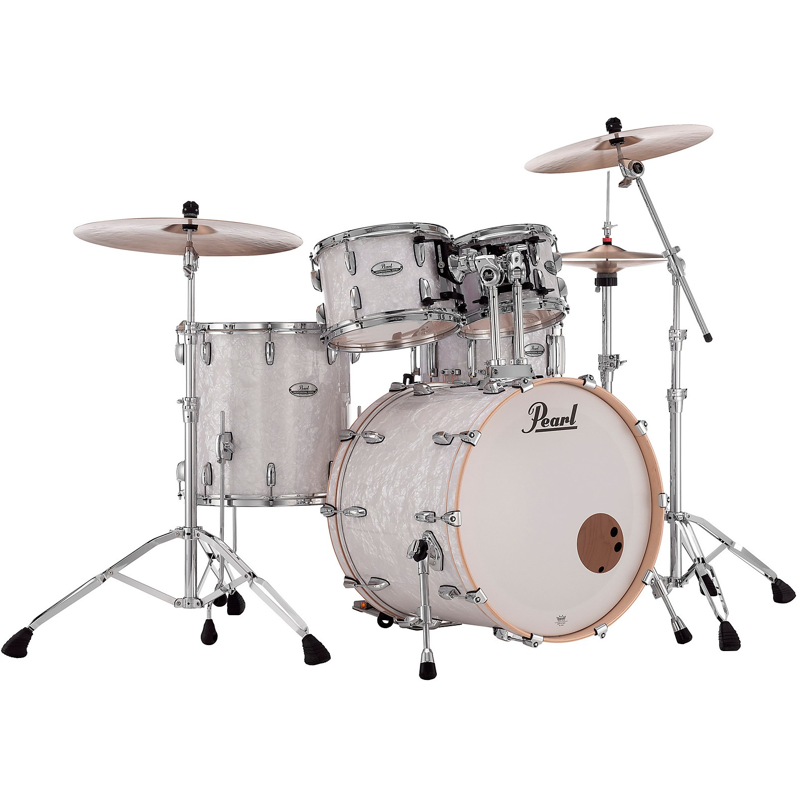 Pearl Professional Maple 4-Piece Shell Pack with 22" Bass Drum White ...