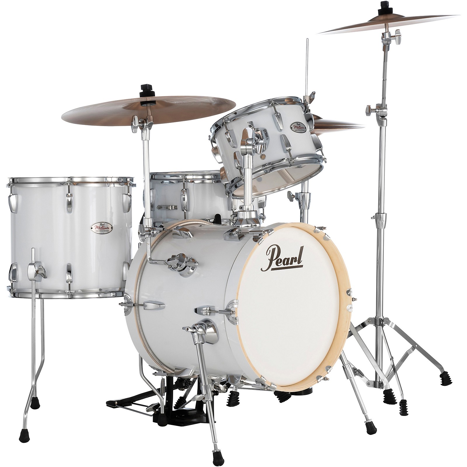Pearl Midtown 4-Piece Complete Drum Set Pure White | Guitar Center
