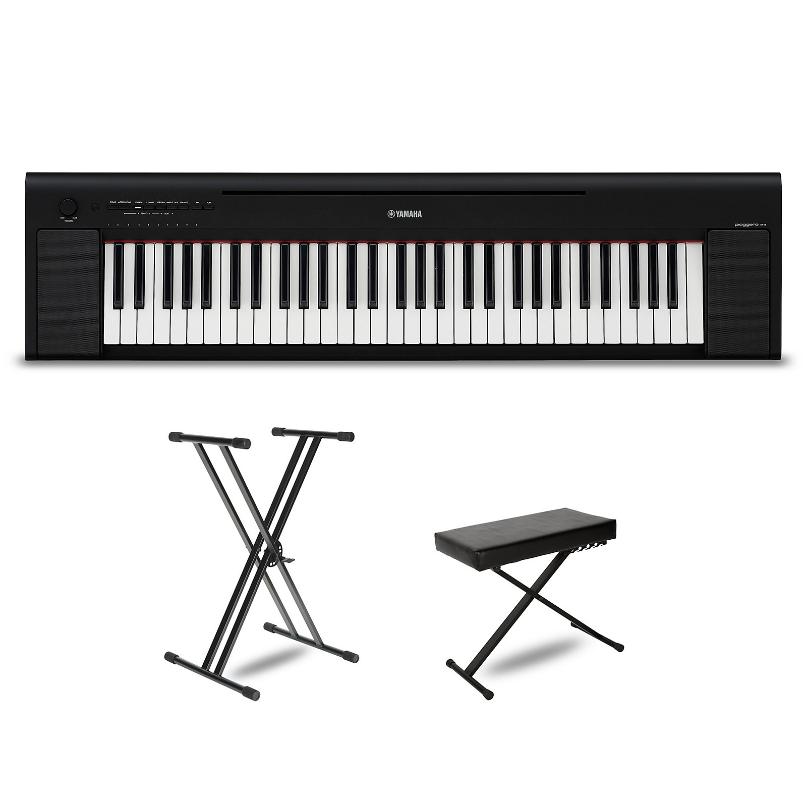 Yamaha Piaggero NP-15 61-Key Portable Keyboard With Power Adapter Black ...