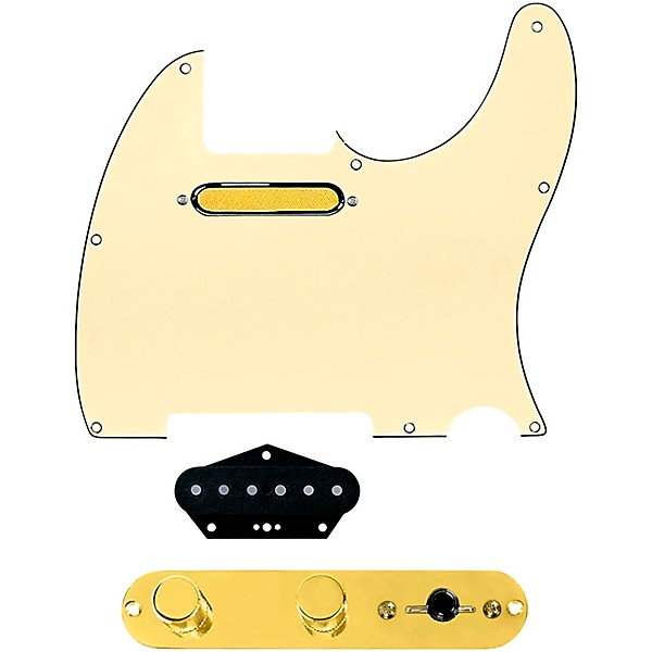 920D Custom Gold Foil Loaded Pickguard for Tele With T4W-REV-G Control ...