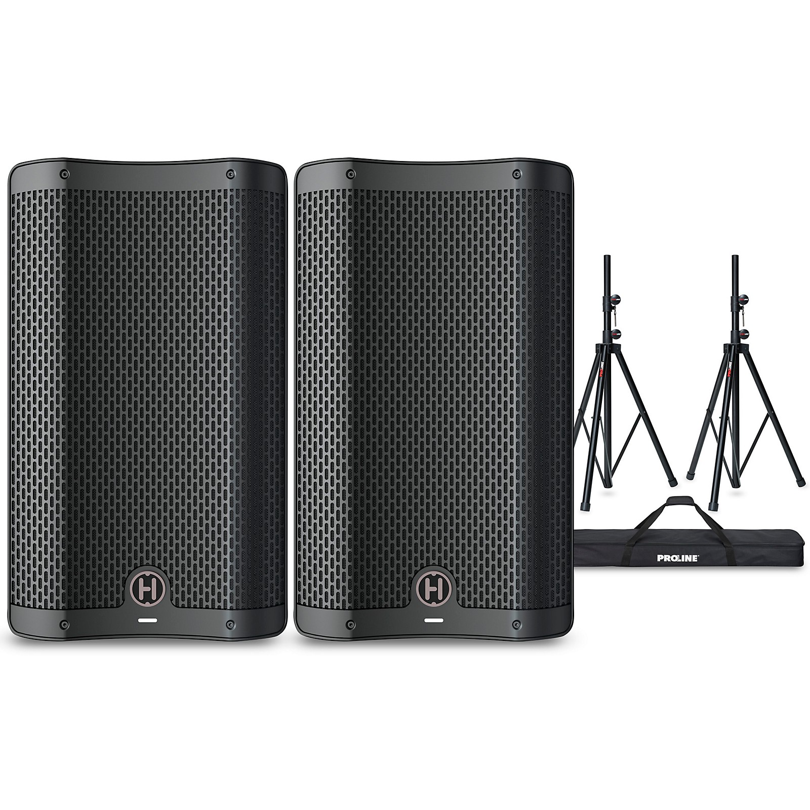 Harbinger VARI 2410 10" Powered Speakers Package With Stands | Guitar ...