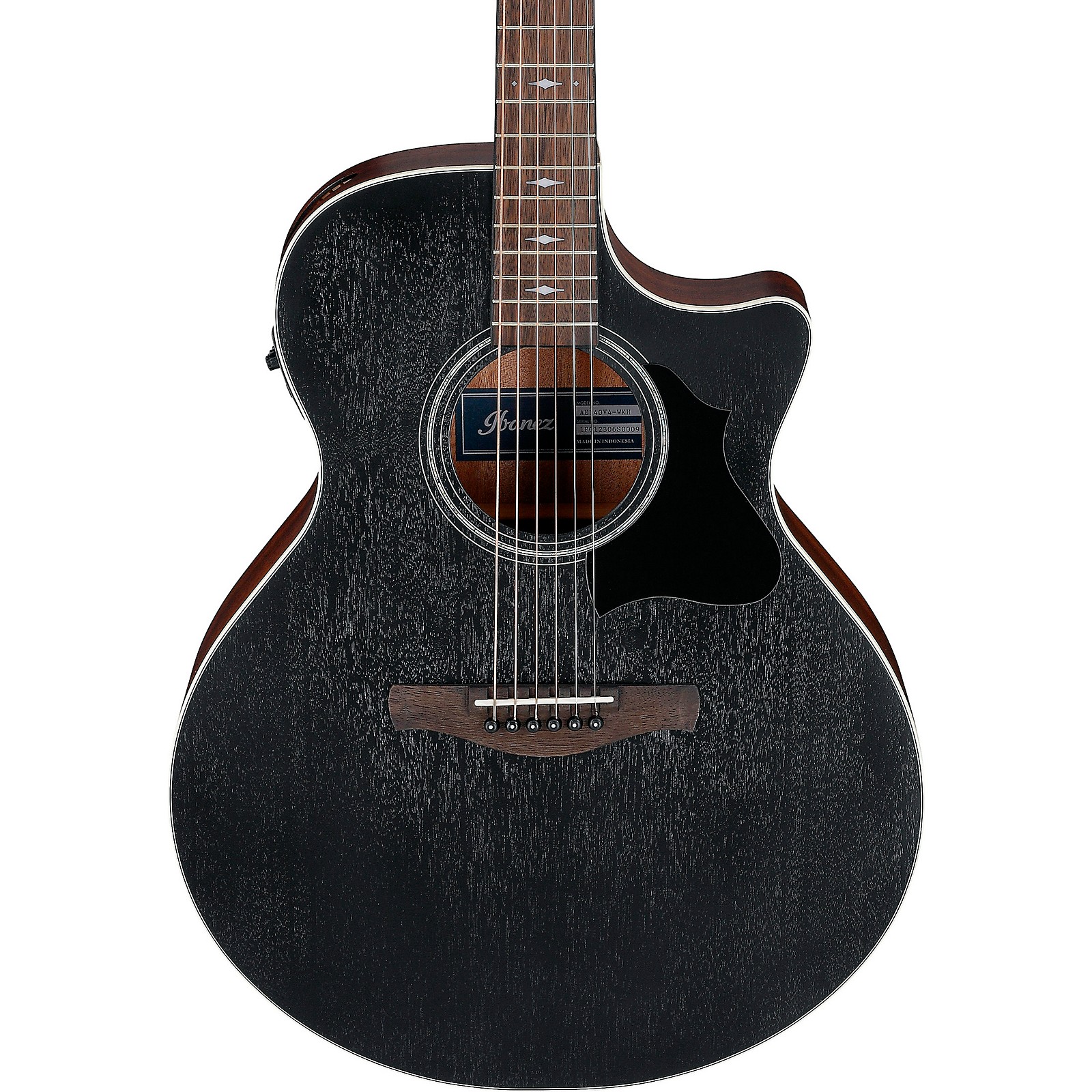 Ibanez AE140 Grand Auditorium Acoustic-Electric Guitar Weathered Black ...