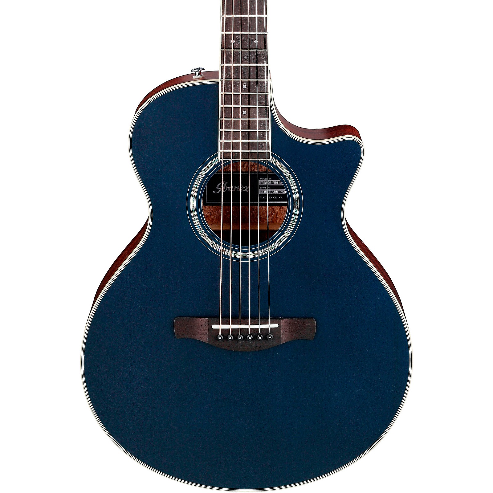 Ibanez AE200JR Mini Auditorium Acoustic-Electric Guitar Dark Tide Blue ...