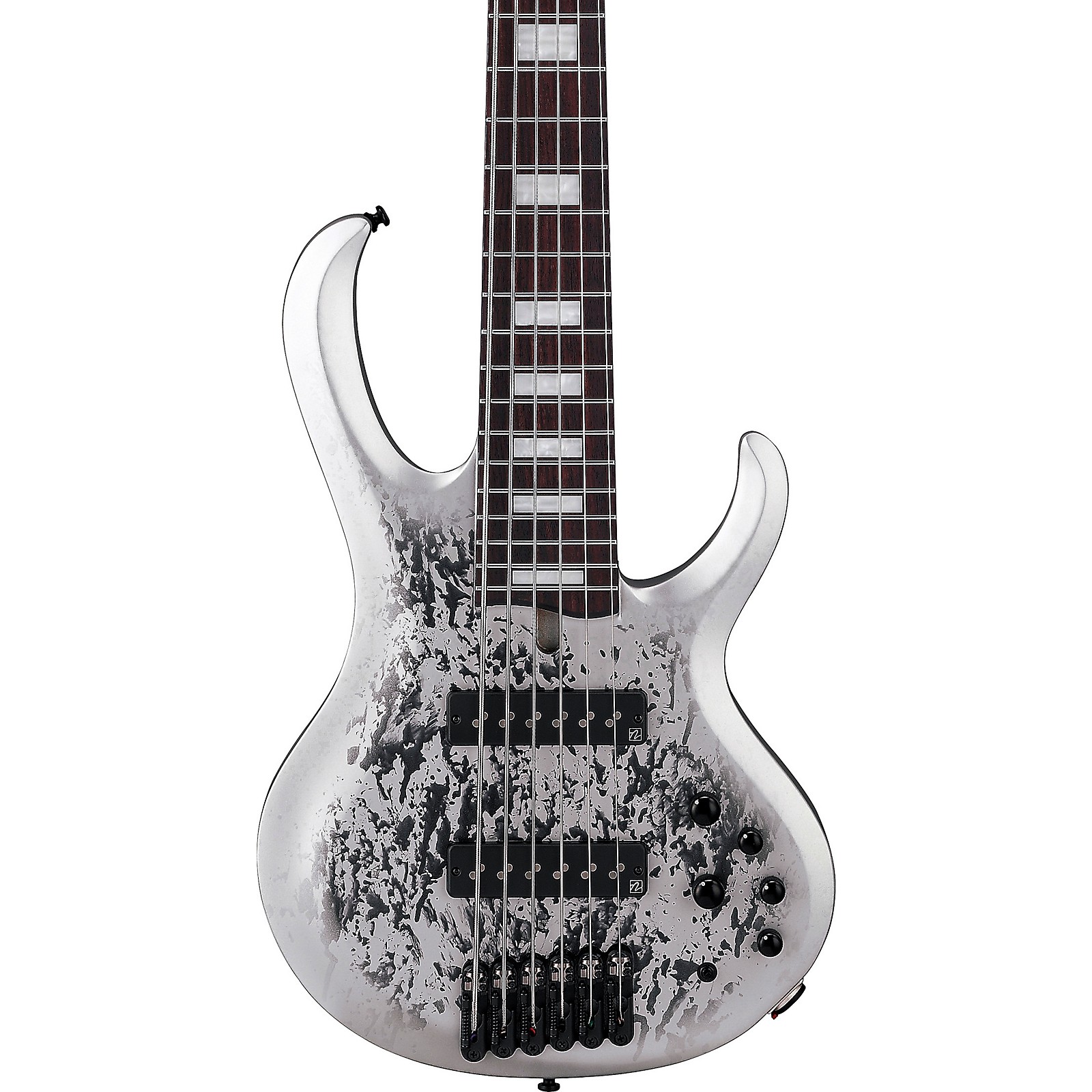 Ibanez BTB25TH6 6-String Electric Bass Guitar Silver Blizzard Matte ...