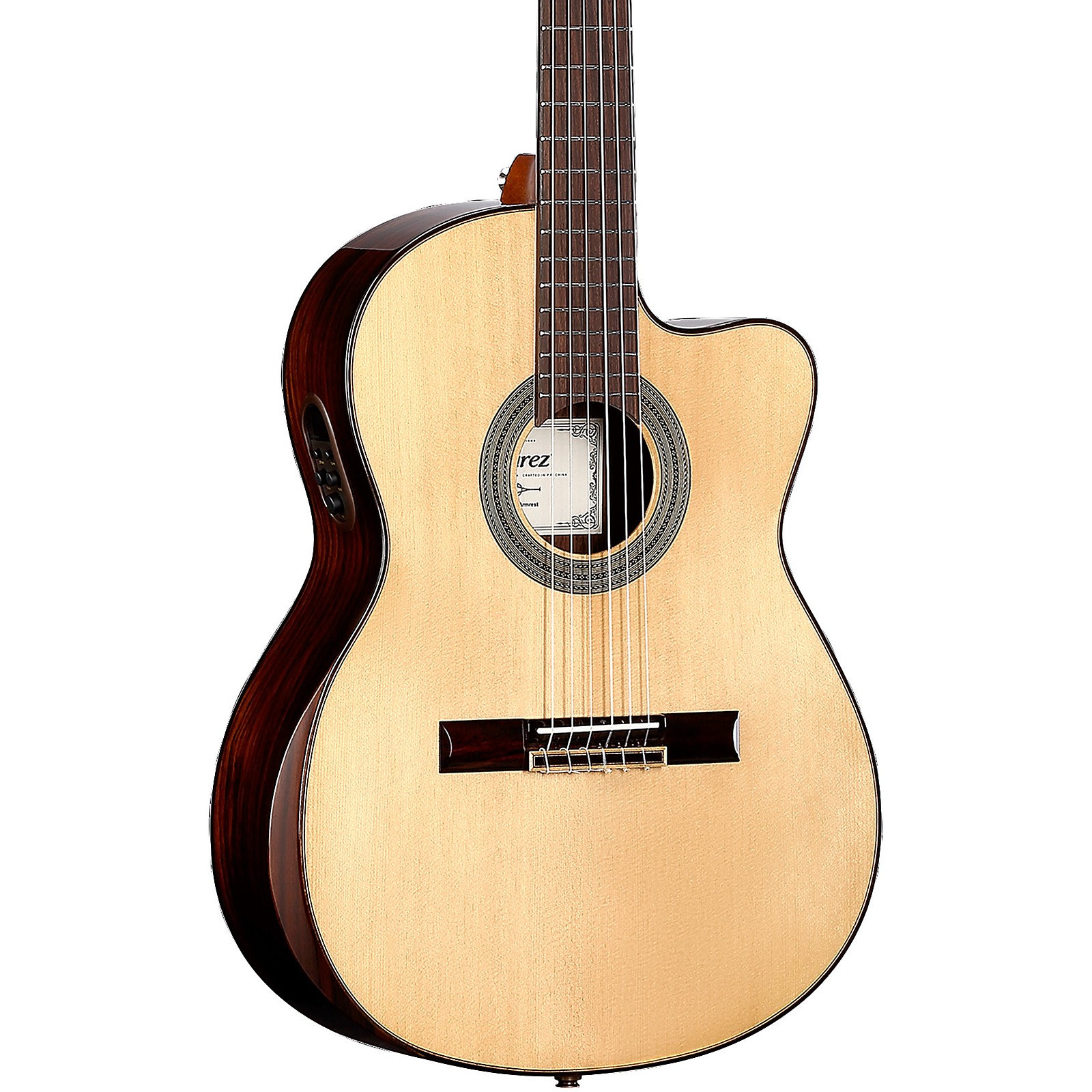 Alvarez AC70HCE Hybrid Nylon-String Classical Acoustic-Electric Guitar ...