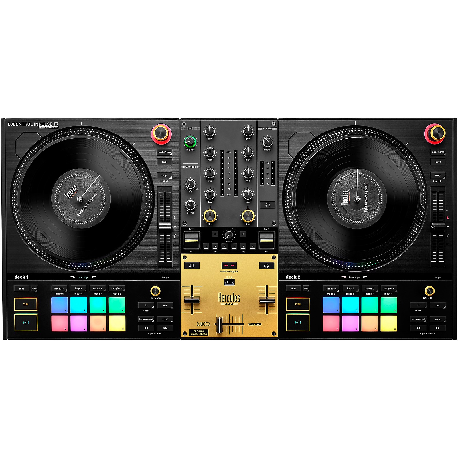 Hercules DJ DJControl Inpulse T7 Premium Edition 2-Channel Motorized DJ ...