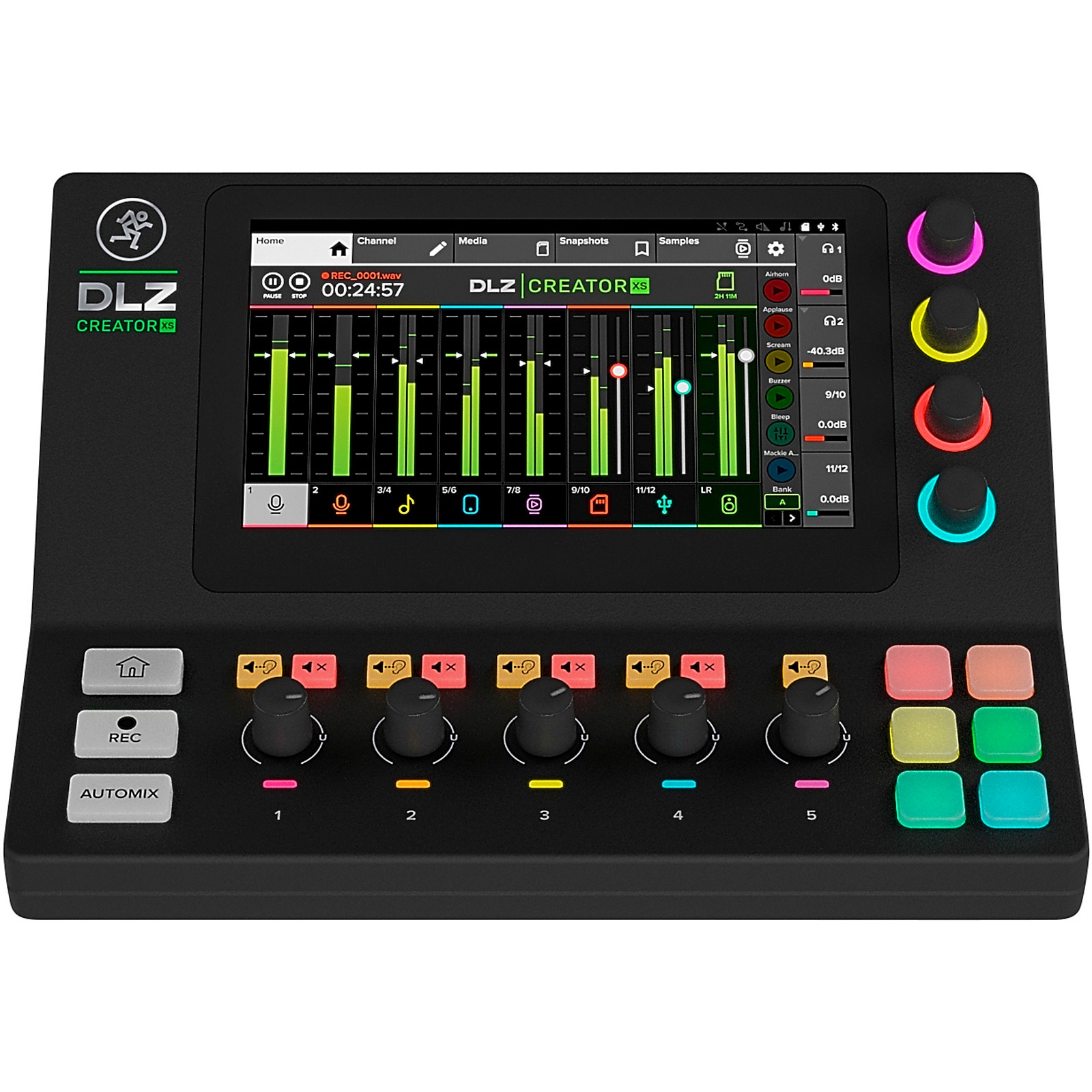 Mackie DLZ Creator XS Compact Adaptive Digital Mixer for Podcasting and ...