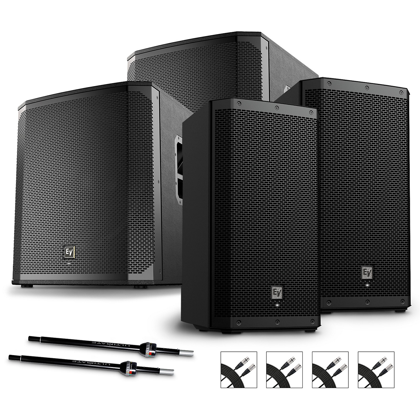 Electro-Voice ZLX-12P G2 Powered Speaker Pair With ELX200-18SP ...