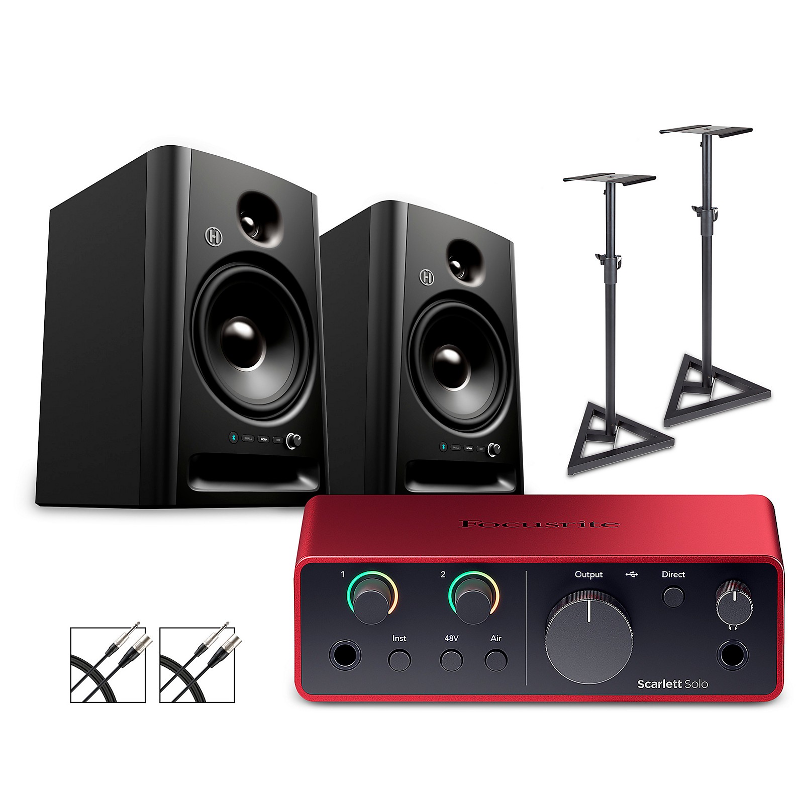 Focusrite Solo Gen4 With Harbinger Studio Monitor Pair, Stands & Cables ...