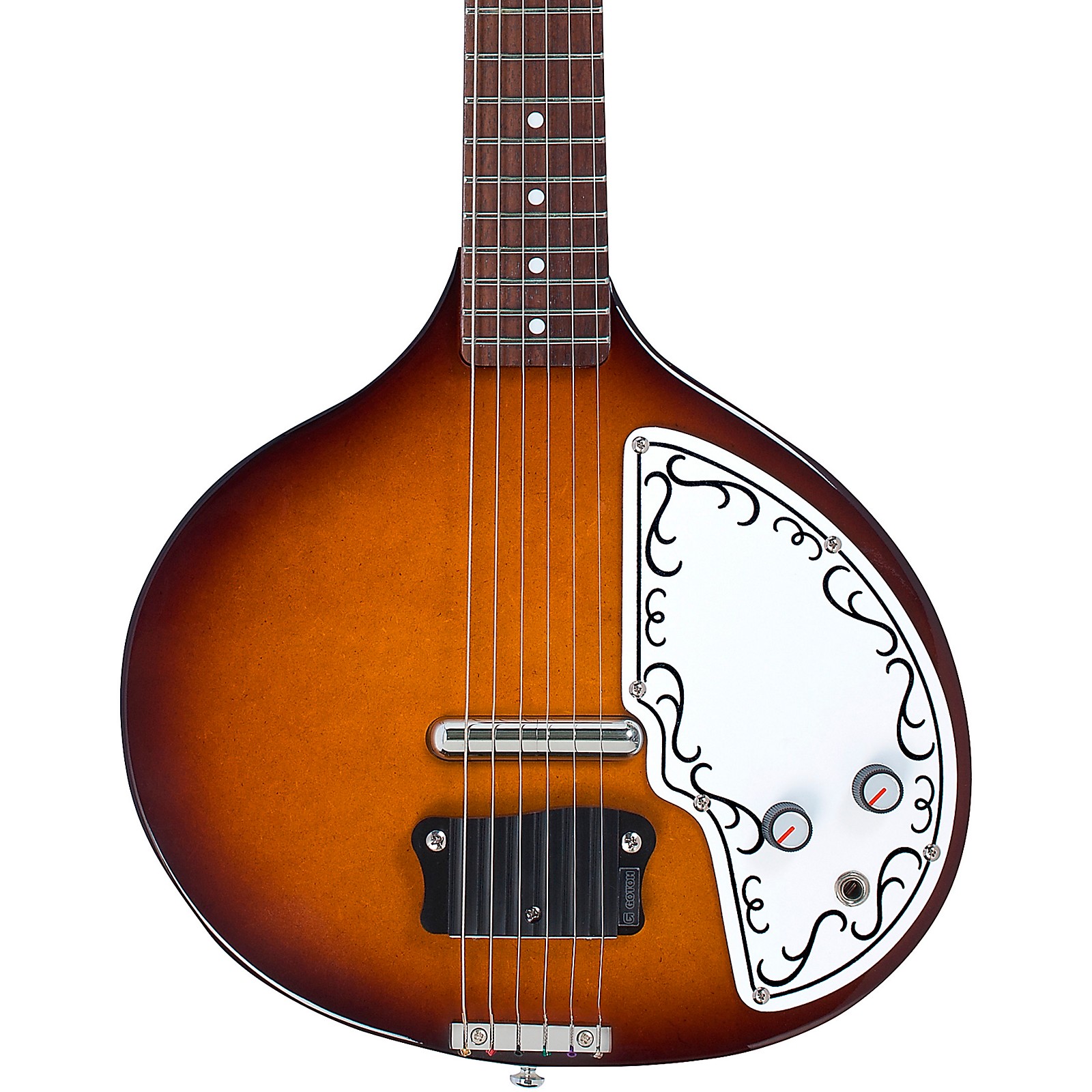 Danelectro Baby Sitar Electric Guitar Brown Burst | Guitar Center