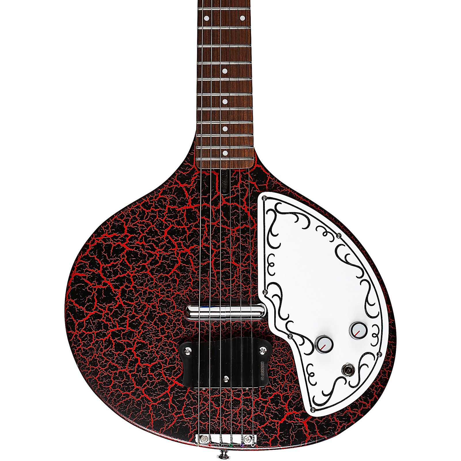 Danelectro Baby Sitar Electric Guitar Red Crackle | Guitar Center