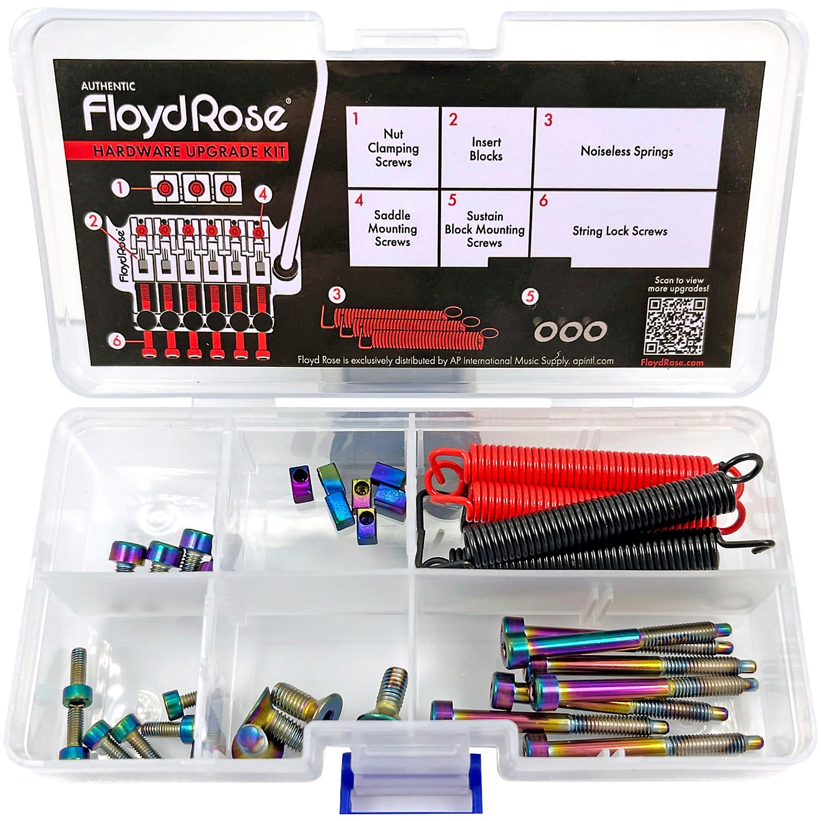 Floyd Rose Stainless Steel Hardware Upgrade Kit Burnt Chrome | Guitar ...