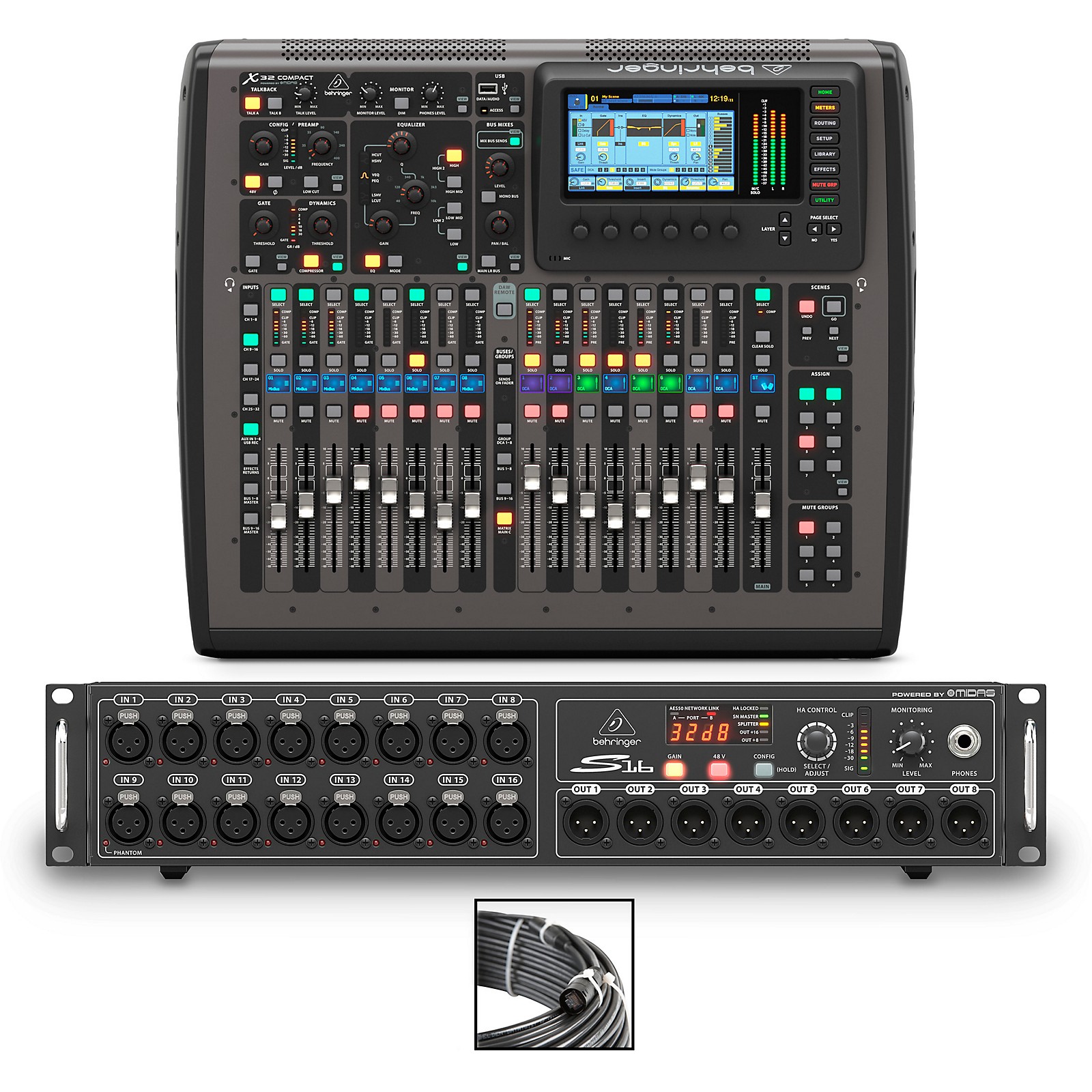 Behringer X32 Compact Bundle with S16 Digital Stage Box | Guitar Center