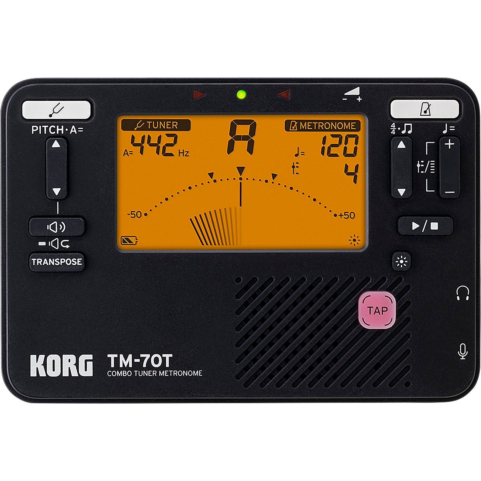 KORG TM-70 Tuner/Metronome Black | Guitar Center