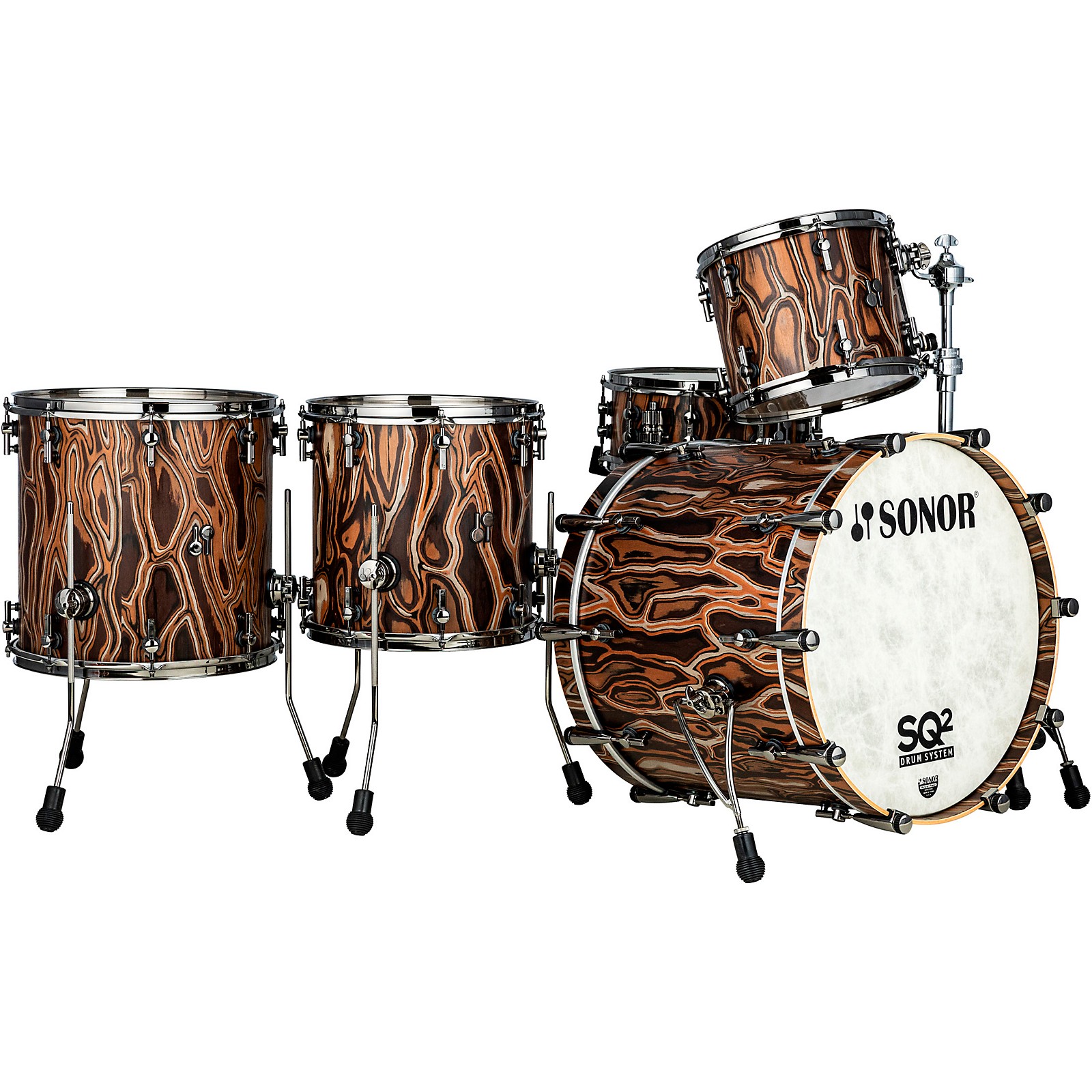 SONOR SQ2 5 Piece Elder Tree Vintage Beech Shell Pack with 22 in. Bass ...