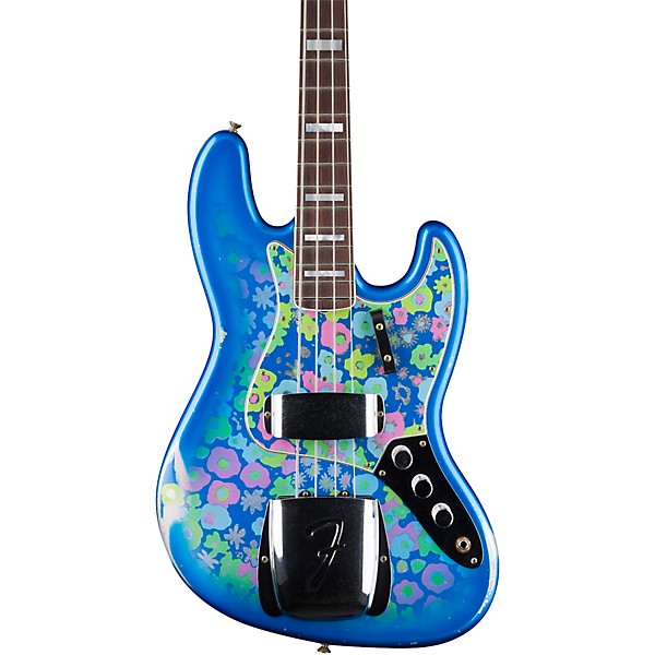 Platinum Fender Custom Shop Limited Edition '68 Blue Floral Jazz Bass ...