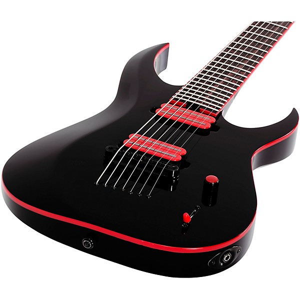 Schecter Guitar Research Sunset-7 Red Dawn Electric Guitar Gloss Black ...