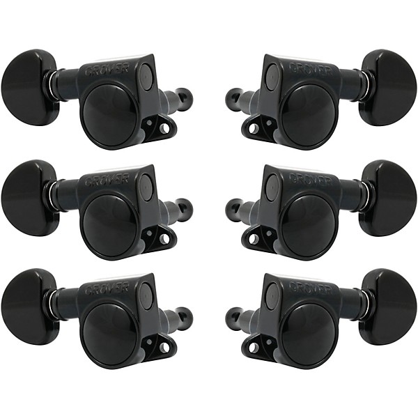GROVER Mid-Size Rotomatics 205-18 Series Tuning Machines Black Chrome 3 ...