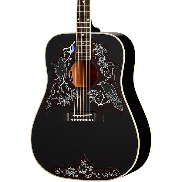Platinum Gibson Kirk Hammett Raven Signature Acoustic-Electric Guitar ...