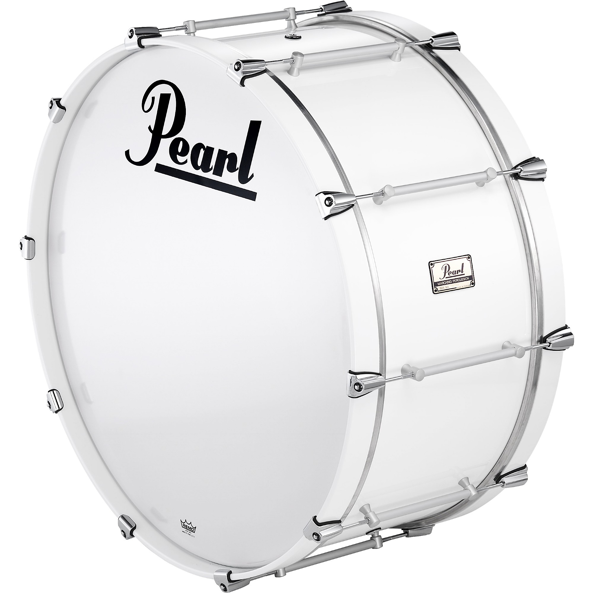Pearl Pipe Band Bass Drum with Tube Lugs #109 Arctic White 28x12 ...