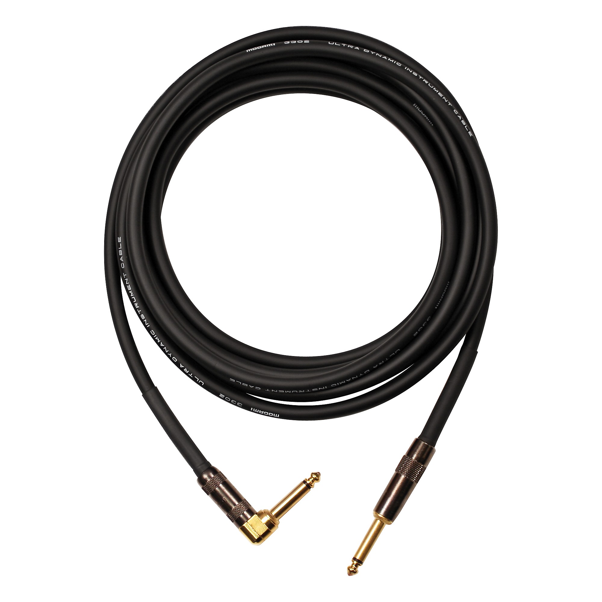 Mogami Platinum Instrument Cable with Right Angle to Straight End ...