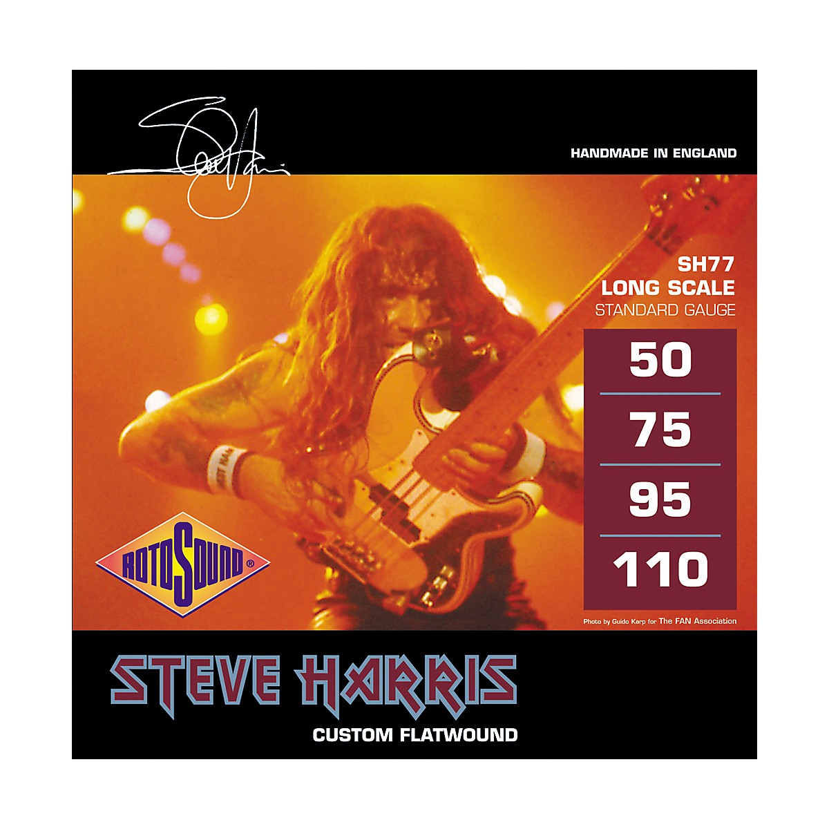 Rotosound SH77 Steve Harris Signature Flat Wound Bass Strings | Guitar ...