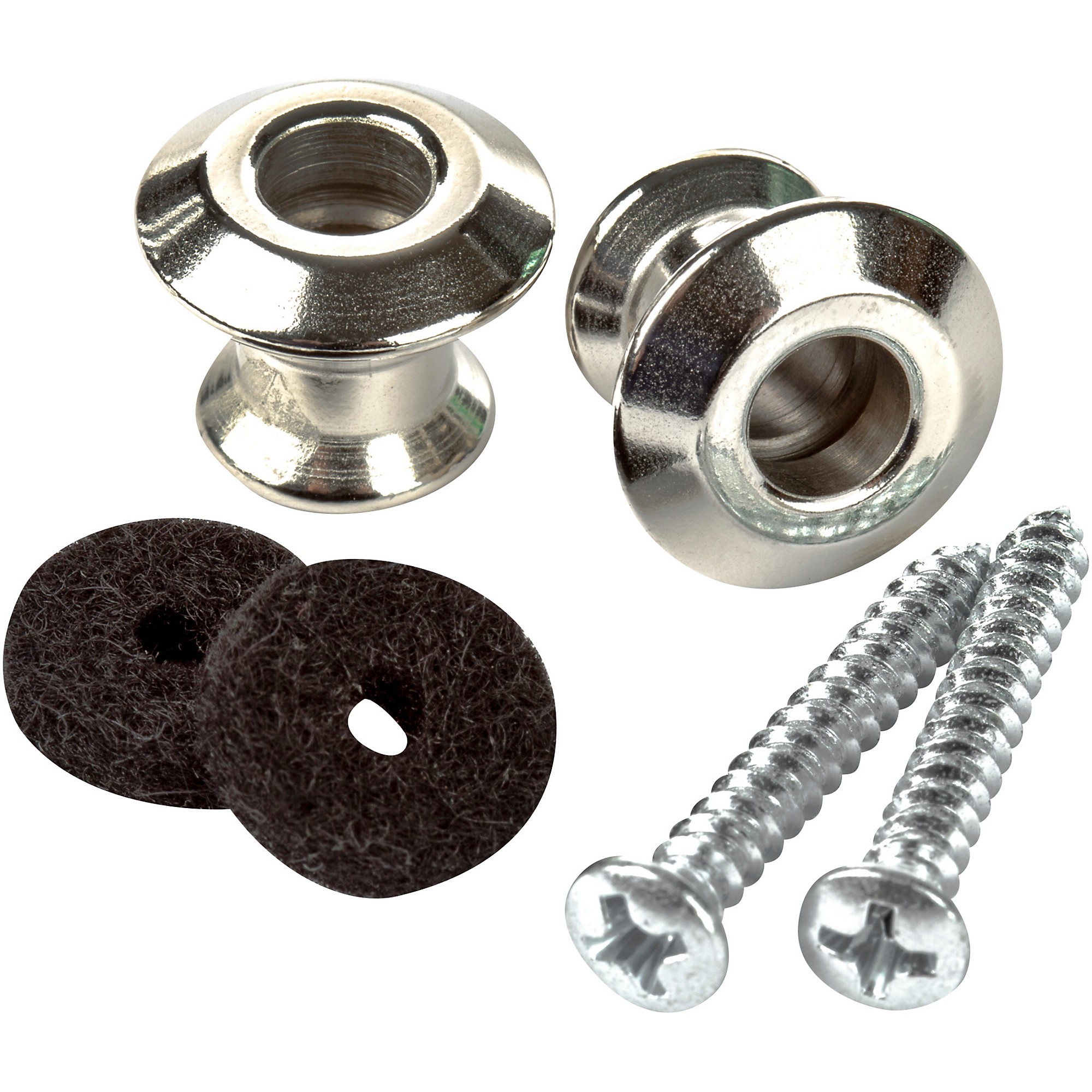 Dunlop STRAPLOK DUAL DESIGN STRAP BUTTON SET - NICKEL - 2/SET Nickel ...