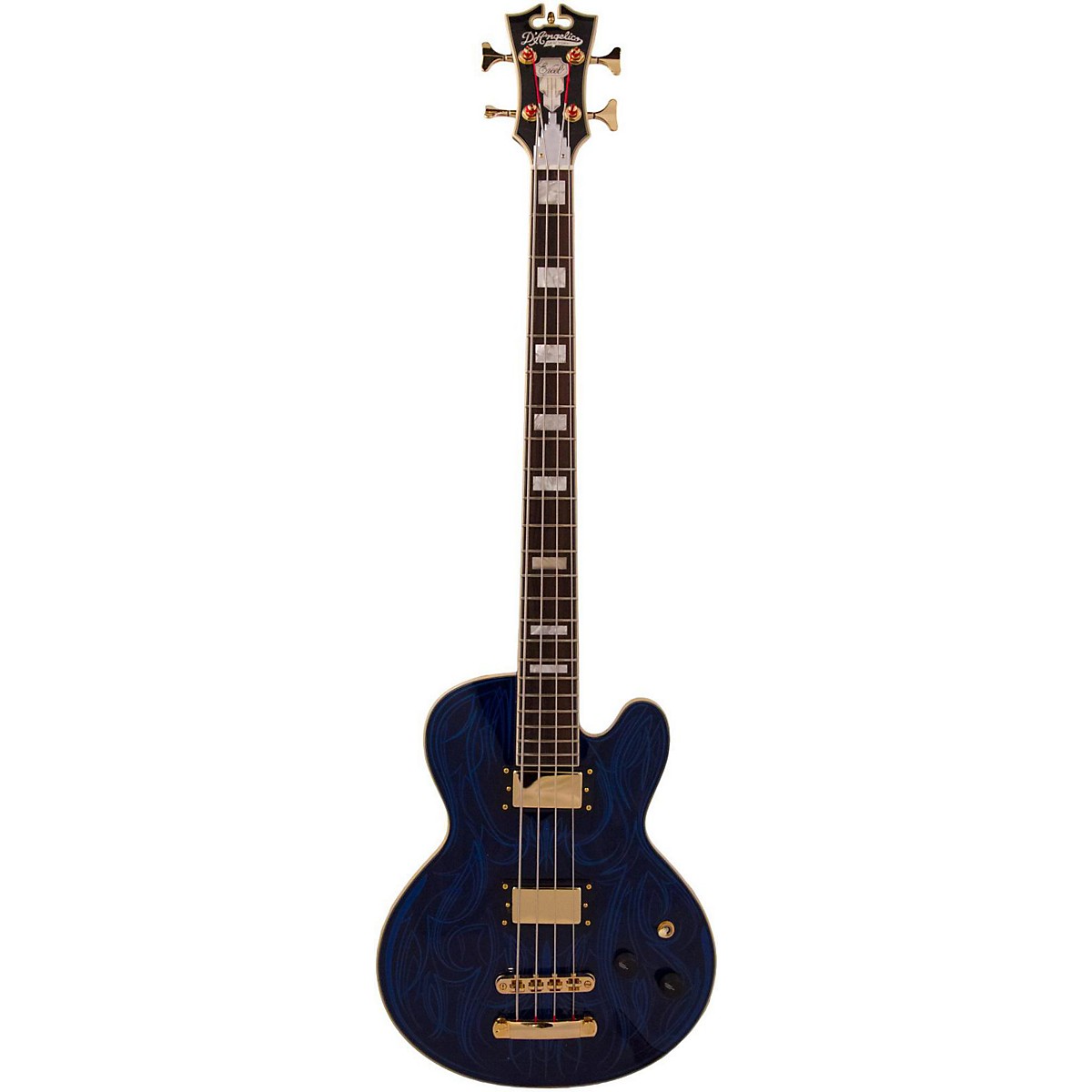 D'Angelico Solid Body Electric Bass Guitar Pinstripe Navy Blue | Guitar ...
