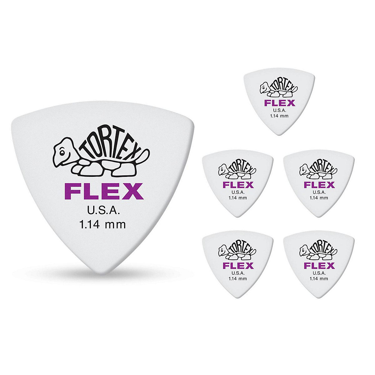 Dunlop Tortex Flex Triangle Guitar Picks 1.14 mm 6 Pack | Guitar Center