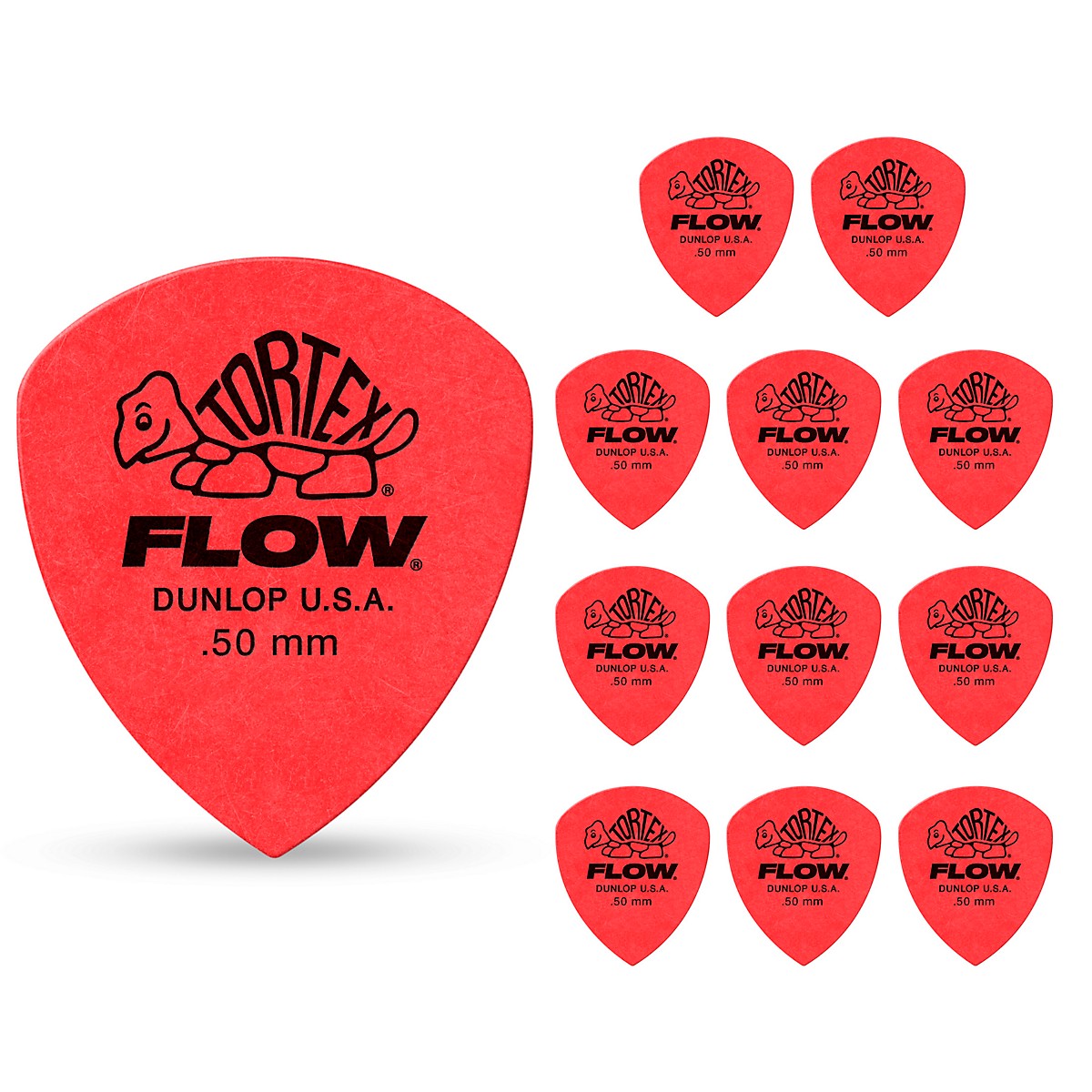 Dunlop Tortex Flow Guitar Picks STD-12/PLYPK .50 mm 12 Pack | Guitar Center