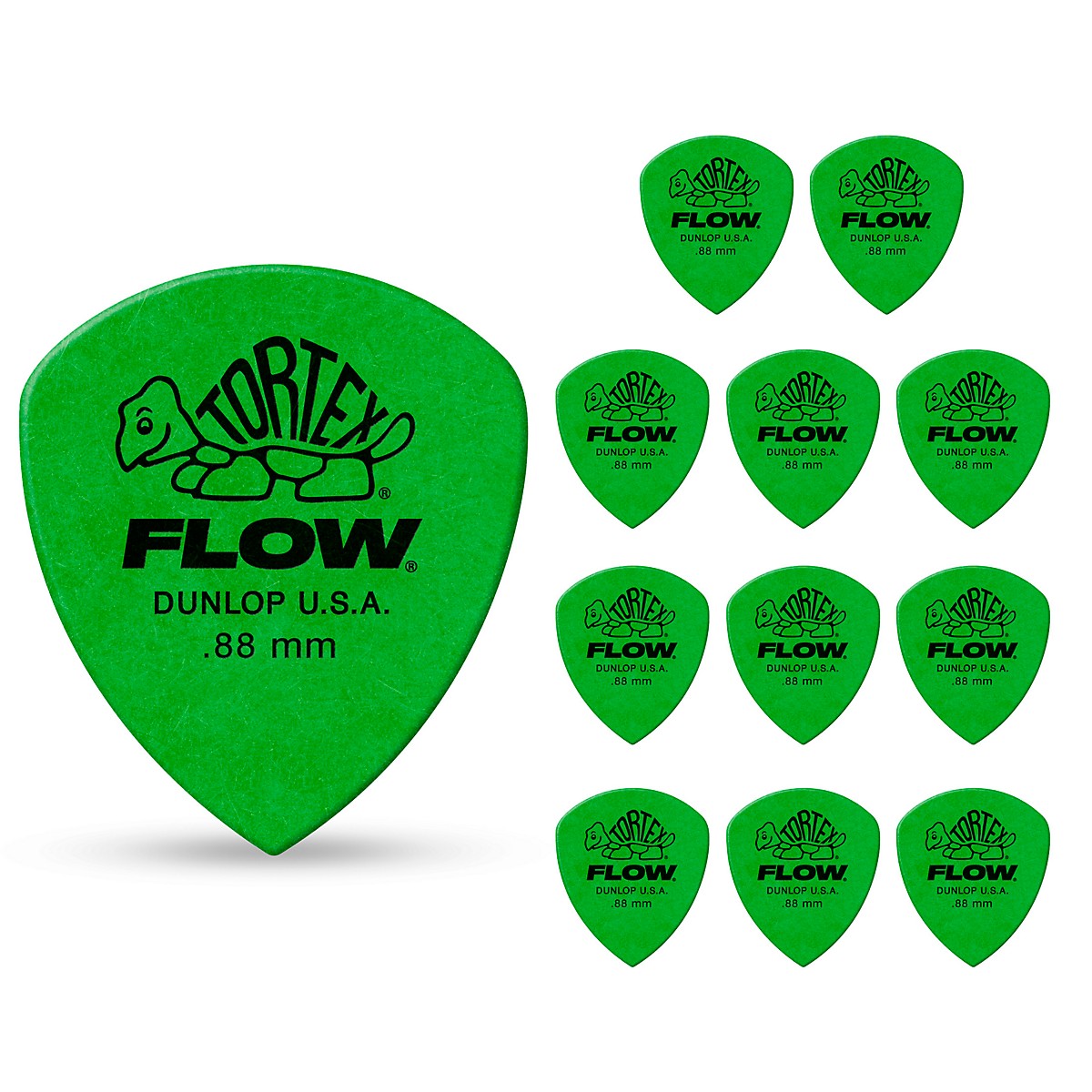 Dunlop Tortex Flow Guitar Picks STD-12/PLYPK .88 mm 12 Pack | Guitar Center