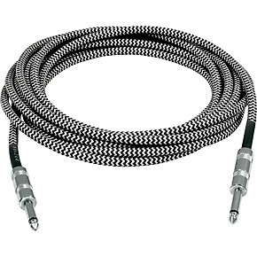Musician's Gear Tweed Standard Instrument Cable 20 ft. Black and Silver ...