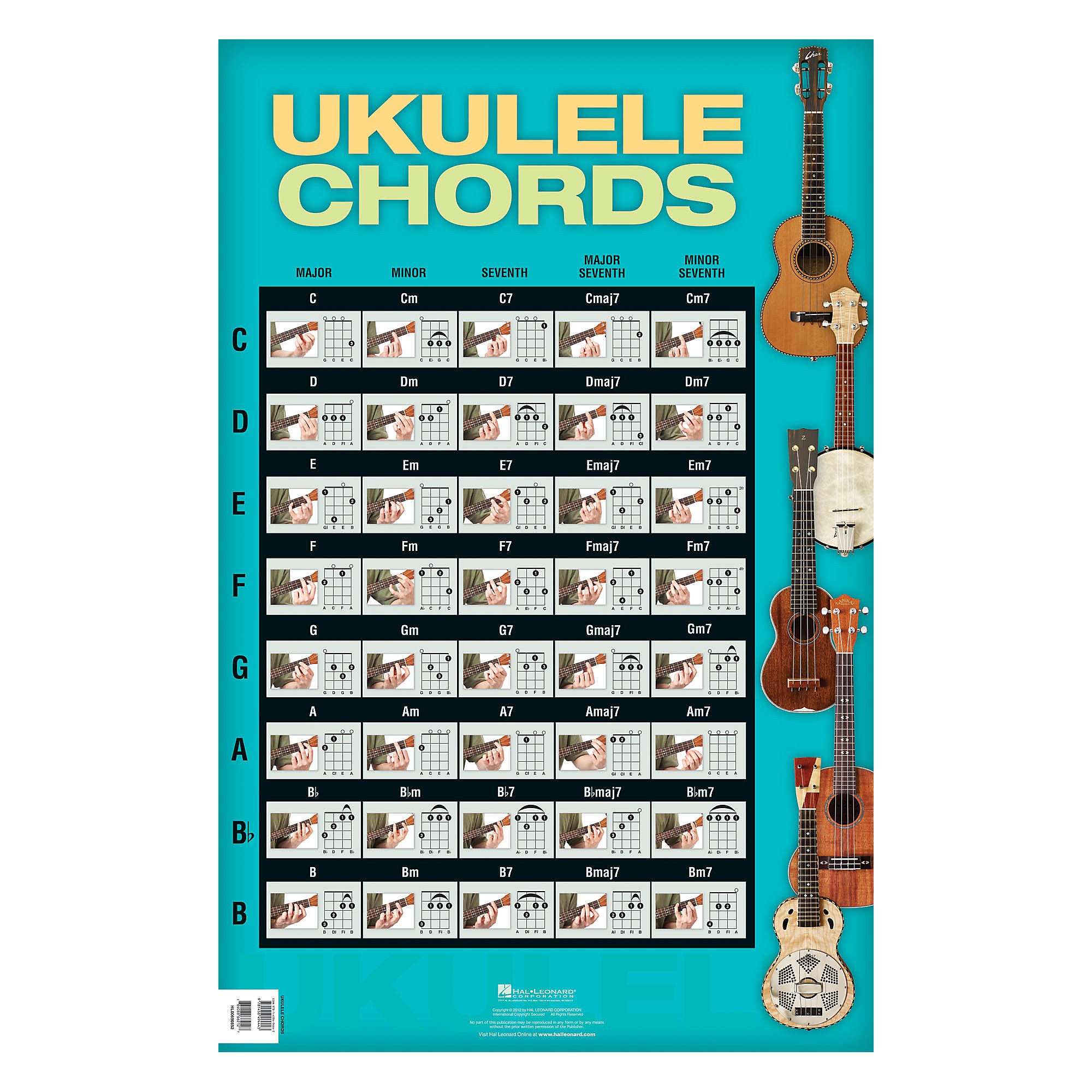 Hal Leonard Ukulele Chords Poster | Guitar Center