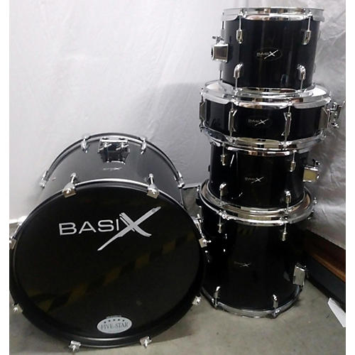 Used Basix 5 piece Five Star Black Drum Kit | Guitar Center